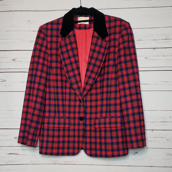 Pendleton | Jackets & Coats | Pendleton Wool Plaid Blazer | Poshmark